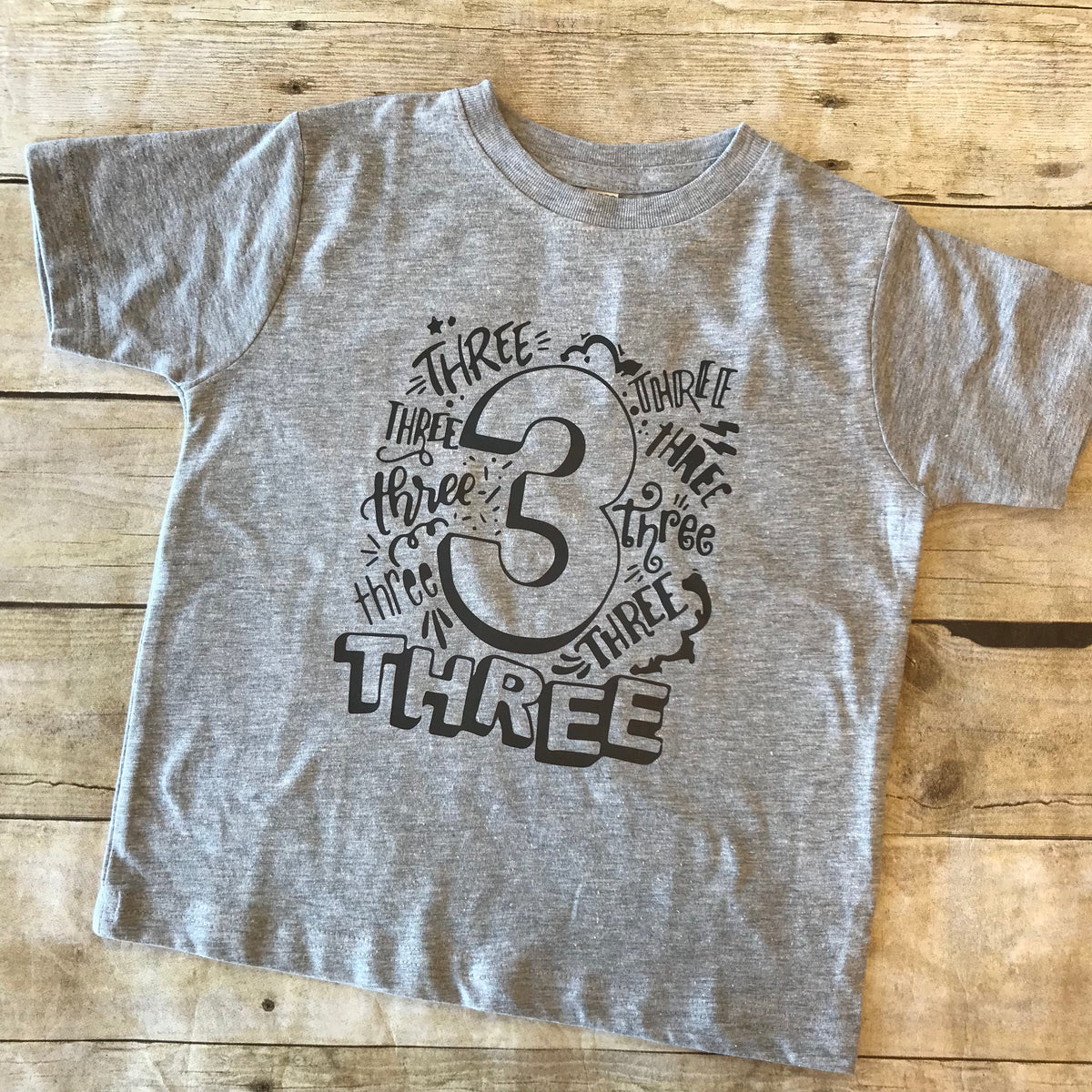 Three 3 THREE Shirt | Pipsqueaks Boutique